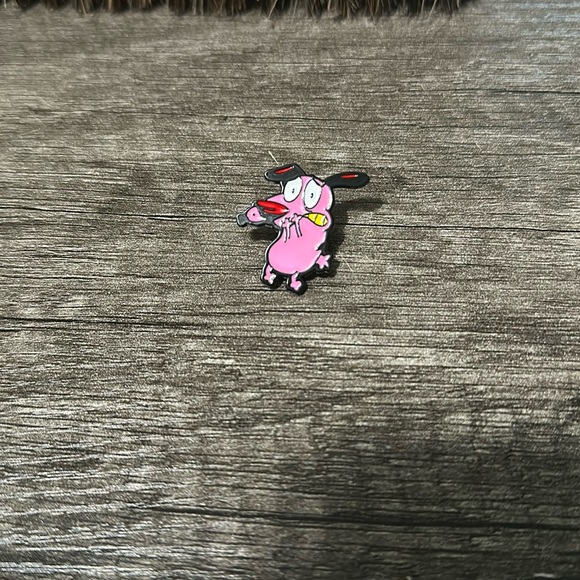 Jewelry | Courage The Cowardly Dog Enamel Pin | Poshmark
